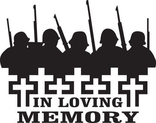 Military In Loving Memory Vinyl Decal Sticker | ANYStickerUWant.com