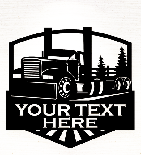 Custom Truck Trucker Trucking Decal Sticker 2 (add text ...