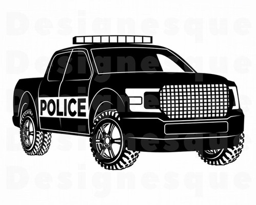 Police truck decal sticker | ANYStickerUWant.com