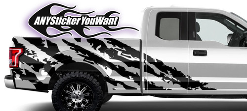 Ford F150 F250 F350 Ripped Torn Side Rip Splash Decal Sticker 1 ...