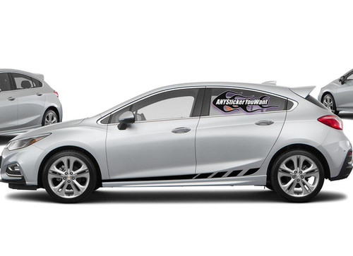 Chevy Chevrolet Cruze Rocker Panel Checkered Racing Stripe Decal ...