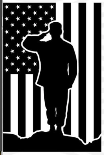 Soldier Saluting American Flag Vinyl Decal Sticker 9 | ANYStickerUWant.com