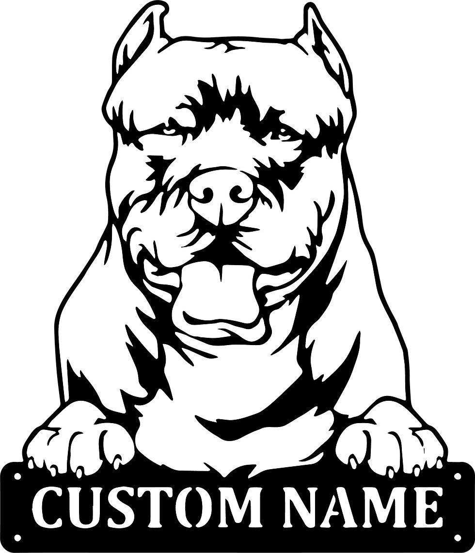 American Bully Pitbull Dog Decal Sticker 11 (add text ...