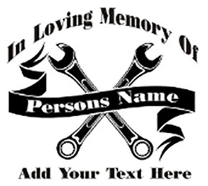 In loving memory of mechanic racing Decal Sticker | ANYStickerUWant.com