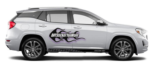 Custom GMC Terrain Rocker Panel Stripe Sticker Decal 3 (add text ...