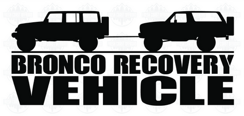 Ford Bronco Recovery Vehicle Vinyl Decal Sticker 3 | ANYStickerUWant.com