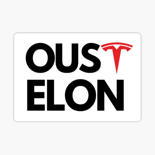 OUST ELON Vinyl Decal Sticker anti ELON MUSK | ANYStickerUWant.com