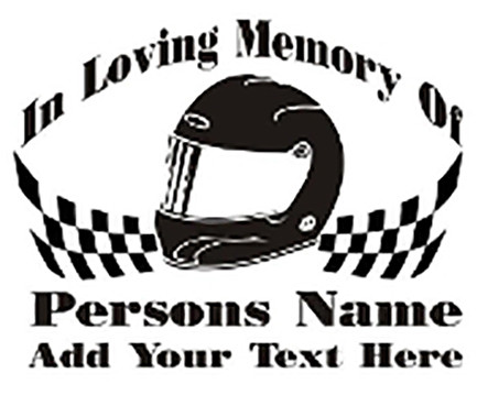 IN MEMORY OF racer racing drag Decal Sticker | ANYStickerUWant.com