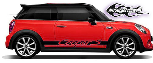 Mini Cooper Logo Cooper S Rocker Stripes Decal Sticker ...