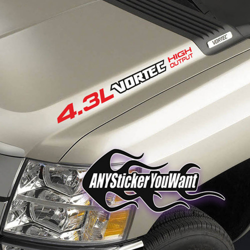 4.3L Vortec High Output Decal Sticker | ANYStickerUWant.com