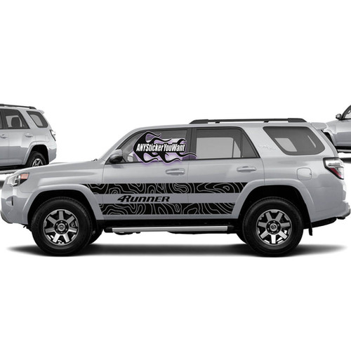 Topo Toyota TRD 4Runner Topographic Side Stripe Decal Sticker ...