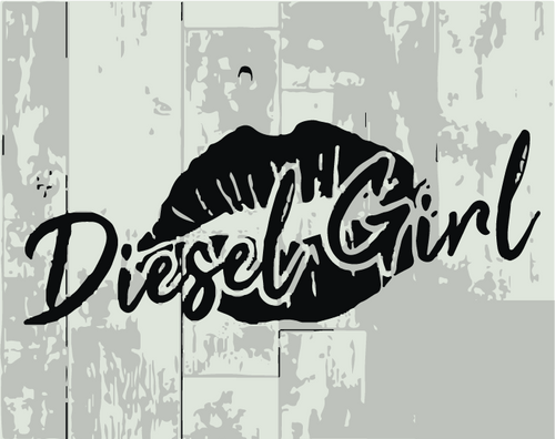 DIESEL GIRL Kissy Lips Decal Sticker | ANYStickerUWant.com