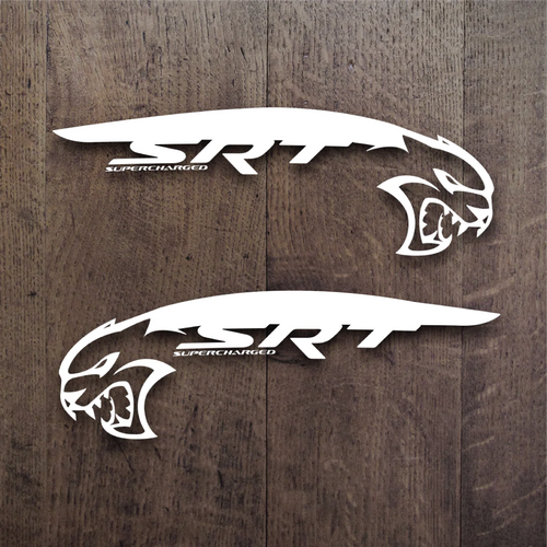SRT Supercharged Decal Sticker | ANYStickerUWant.com