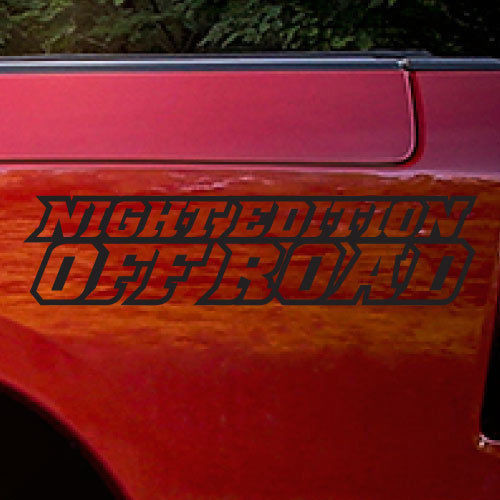 Night Edition Off Road Vinyl Decal Sticker | ANYStickerUWant.com