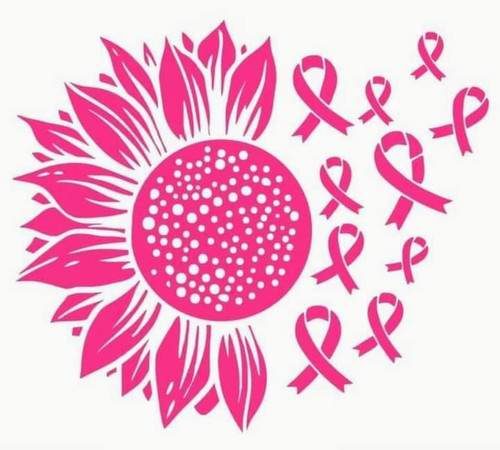 Sunflower Cancer Ribbon Decal Sticker | ANYStickerUWant.com