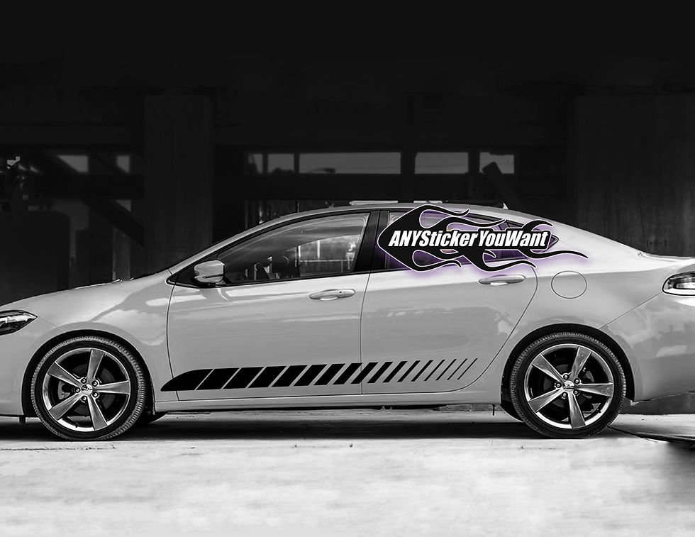 Dodge Dart Rocker Panel Split Strobe Stripe Vinyl Decal Sticker ...