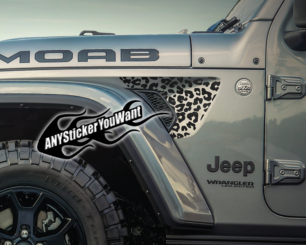 Fender Vent Cheetah/Leopard Print Jeep Wrangler JL/Jeep Gladiator JT ...