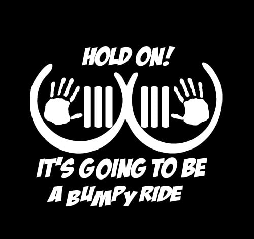 Hold On It's Going to be a Bumpy Ride Jeep Decal Sticker ...
