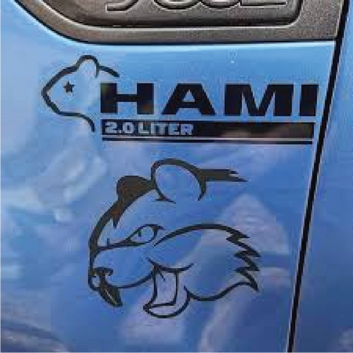 KIA Soul HAMI 2.0 Liter Decal Sticker 5 - Set of Two | ANYStickerUWant.com