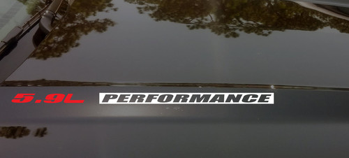 5.9L PERFORMANCE Vinyl Hood Decal Sticker Emblem | ANYStickerUWant.com