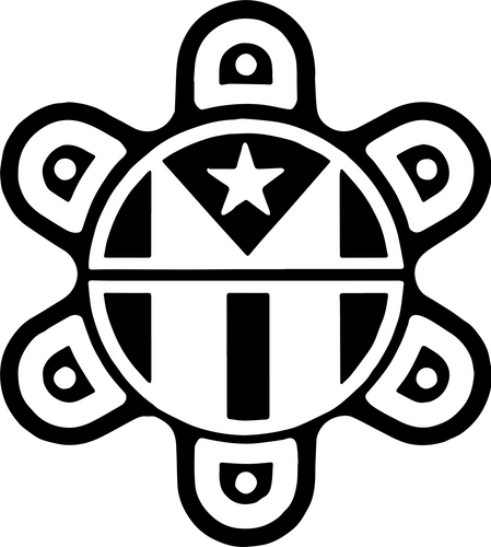 Indigenous Sun Taino PR Flag Decal Sticker 10 | ANYStickerUWant.com