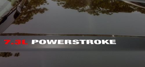 7.3L POWERSTROKE Vinyl Hood Decal Sticker Emblem 2 | ANYStickerUWant.com