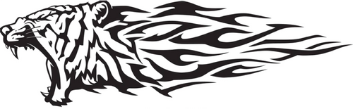 Wicked Tribal Tiger Decal Sticker | ANYStickerUWant.com