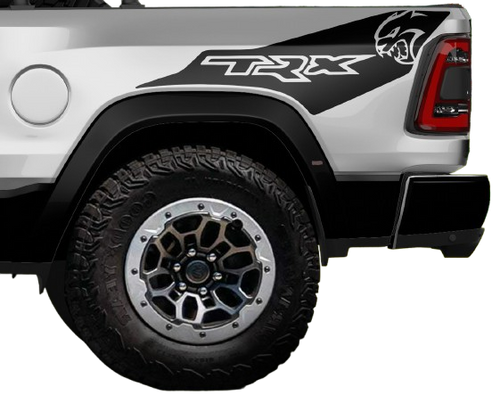 Trx Hellcat Dodge Ram Outline Bed Stripe Vinyl Decal Sticker 25 ...