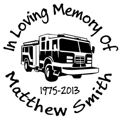In loving memory of fireman firetruck Decal Sticker | ANYStickerUWant.com