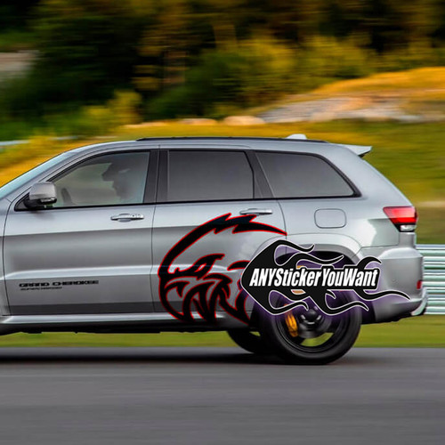 Jeep Grand Cherokee SRT Trackhawk 2 color Side Hawk Decal Sticker ...