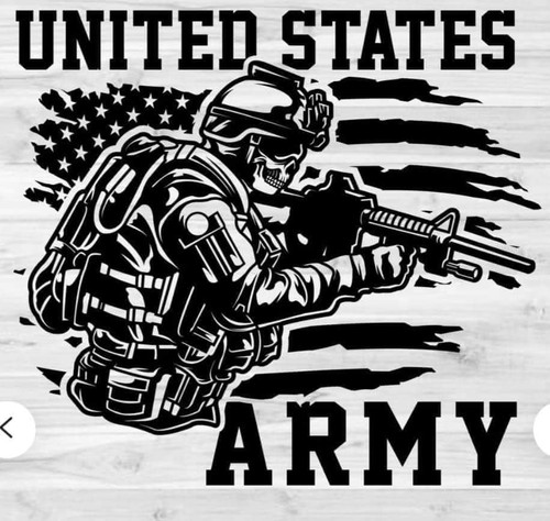 United States Army Soldier Skull Mask Flag Vinyl Decal Sticker ...