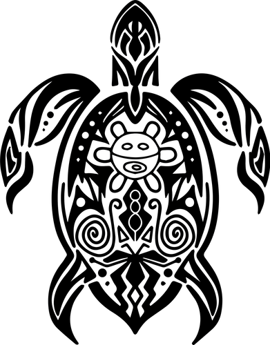 Taino Sea Turtle Decal Sticker 2 | ANYStickerUWant.com