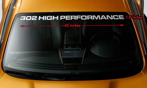 302 High Performance Windshield Decal Sticker 154 | ANYStickerUWant.com