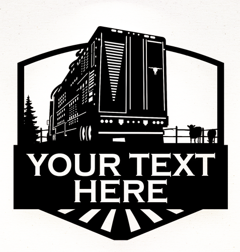 Custom Bull Cattle Hauler Truck Trucking Decal Sticker 2 (add text ...