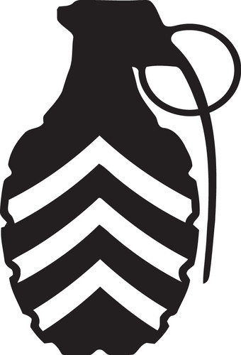 Military Stripes Grenade Vinyl Decal Sticker | ANYStickerUWant.com