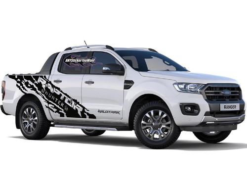 Ford Raptor Hunter Full Side Ripped Splash Vinyl Decal Sticker ...
