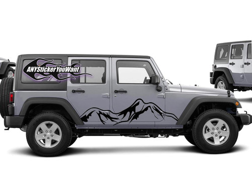 Jeep Wrangler Gladiator Full Side Mountain Decal Sticker 201 ...