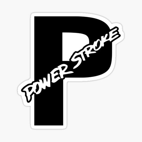 POWERSTROKE Decal Sticker 6 | ANYStickerUWant.com