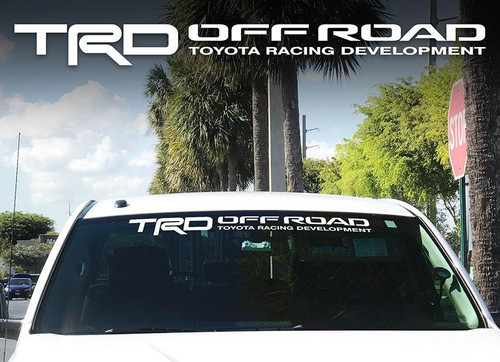 TRD Toyota Racing Development Off Road Windshield Vinyl Decal Sticker ...