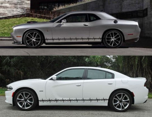 Dodge Challenger Charger Barbed Wire Rocker Panel Stripe Decal Sticker ...