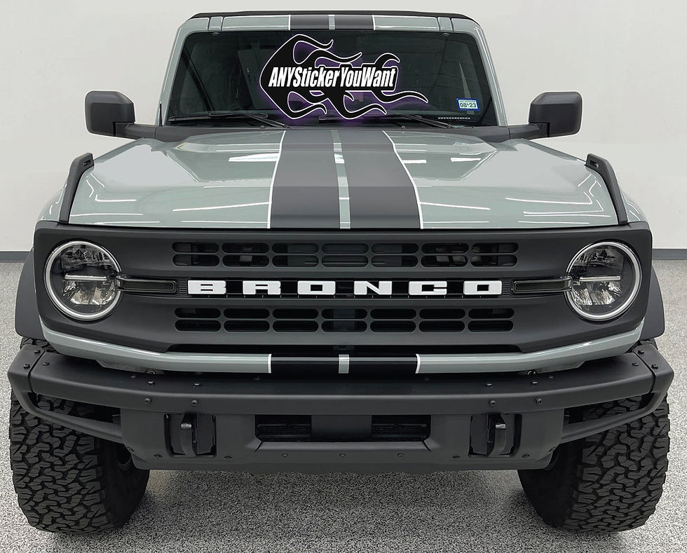 Ford Bronco Racing Stripes Decal Sticker 25 (Single Color ...