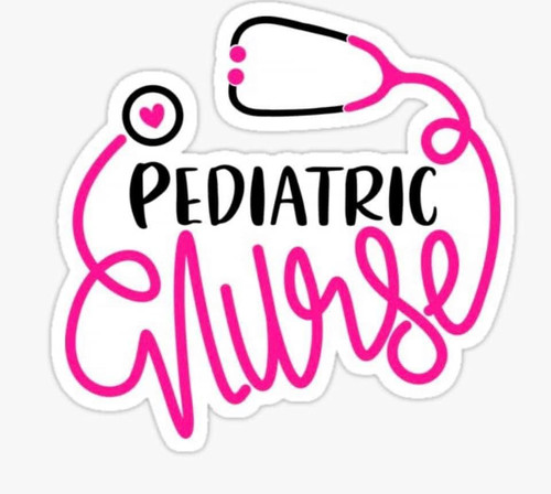Stethoscope Pediatric Nurse Decal Sticker | ANYStickerUWant.com