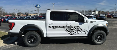 Badass Ford Raptor Full Side Ripping Claw Logo Vinyl Decal Sticker ...
