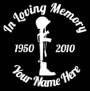 Fallen soldier army in loving memory of Decal Sticker | ANYStickerUWant.com