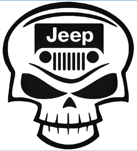 Jeep Skull Decal Sticker 3 | ANYStickerUWant.com