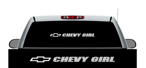 Cherolet Chevy Girl Windshield Vinyl Decal Sticker | ANYStickerUWant.com
