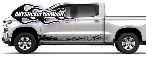 Chevy Chevrolet Silverado Mud Splash Rocker Side Stripe Decal Sticker 1 ...