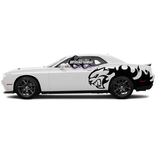 Dodge Challenger SRT Hellcat Side Decal Sticker 93 | ANYStickerUWant.com