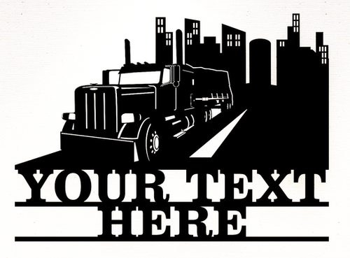 Custom Peterbilt Flatbed Trucker Trucking Decal Sticker (add text ...