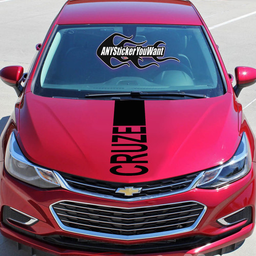 Chevy Chevrolet Cruze Hood Stripe Decal Sticker | ANYStickerUWant.com